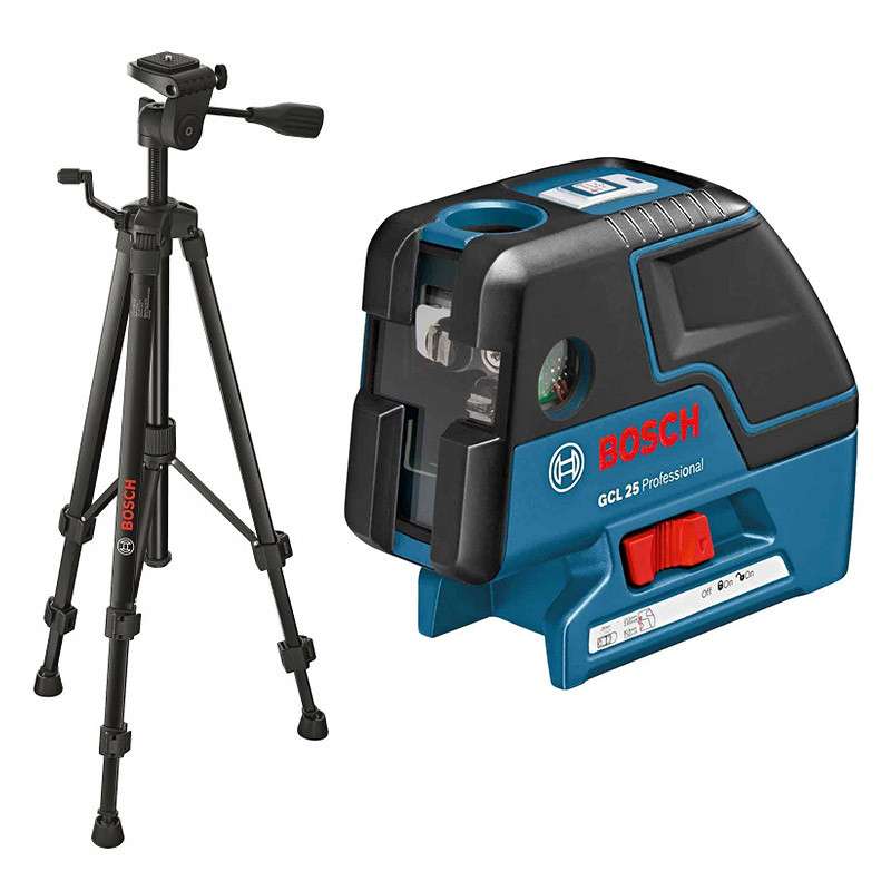 Laser points BOSCH GCL25 Professional + Trépied BOSCH BT150 – Racetools PRO