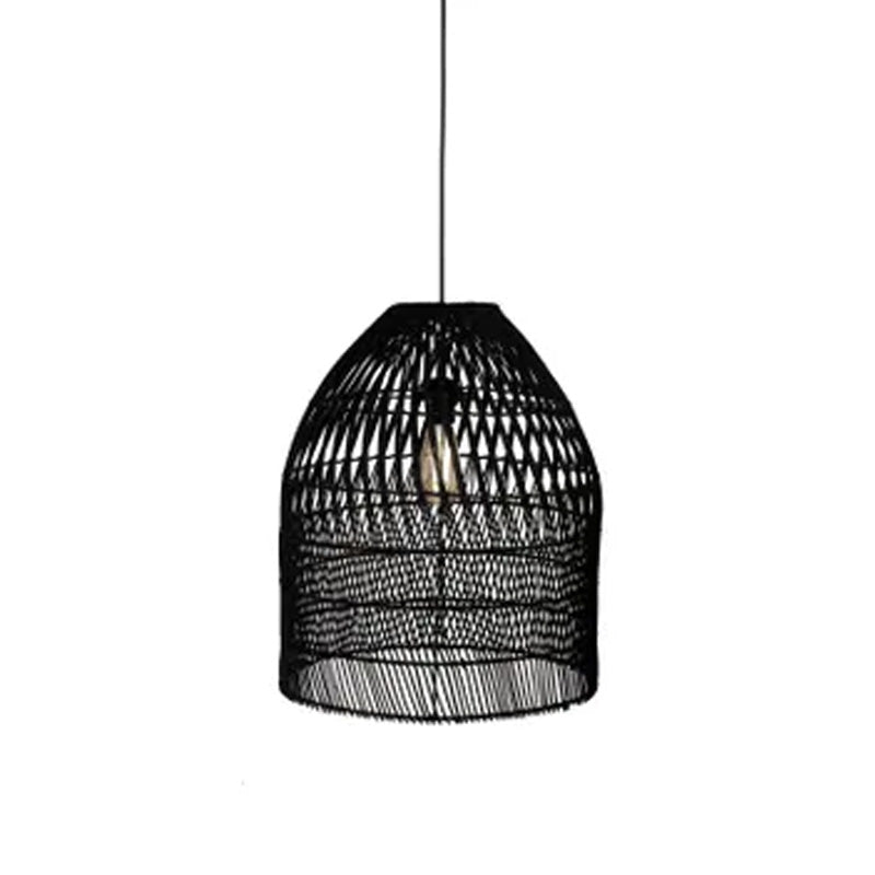 Abat-jour pour suspension Marco en rotin - ⌀ 42 cm - noir – Racetools PRO