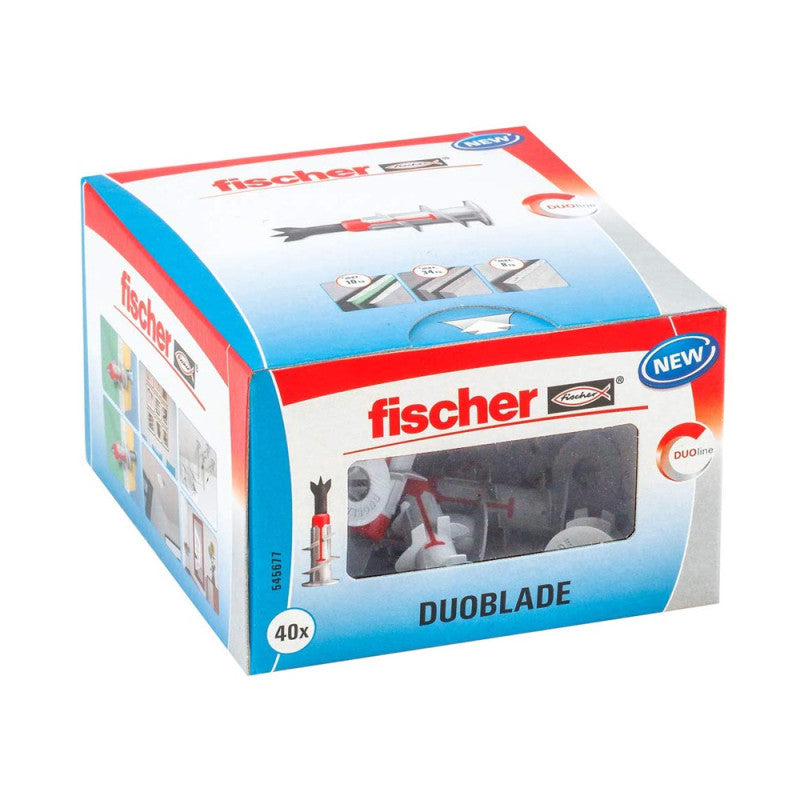 Boite de 40 chevilles bi matière DUOBLADE FISCHER 545677 44 mm ...