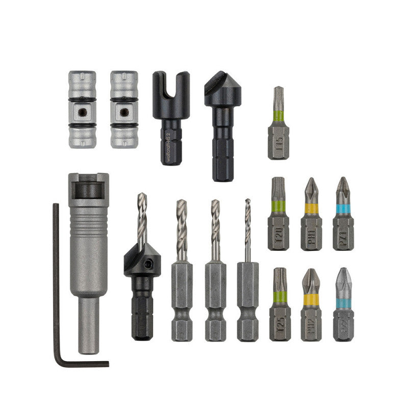 Coffret pour percer-fraiser & visser tout-en-un WOLFCRAFT 3086000 ...