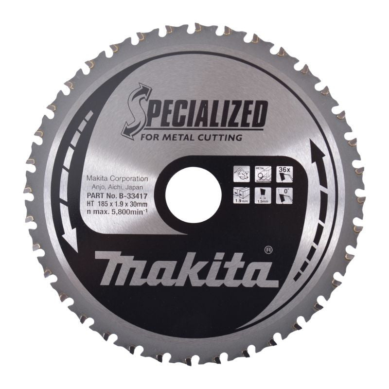 Lame carbure Ø185mm MAKITA B-33417 ''Specialized'' Métal pour scies ci ...