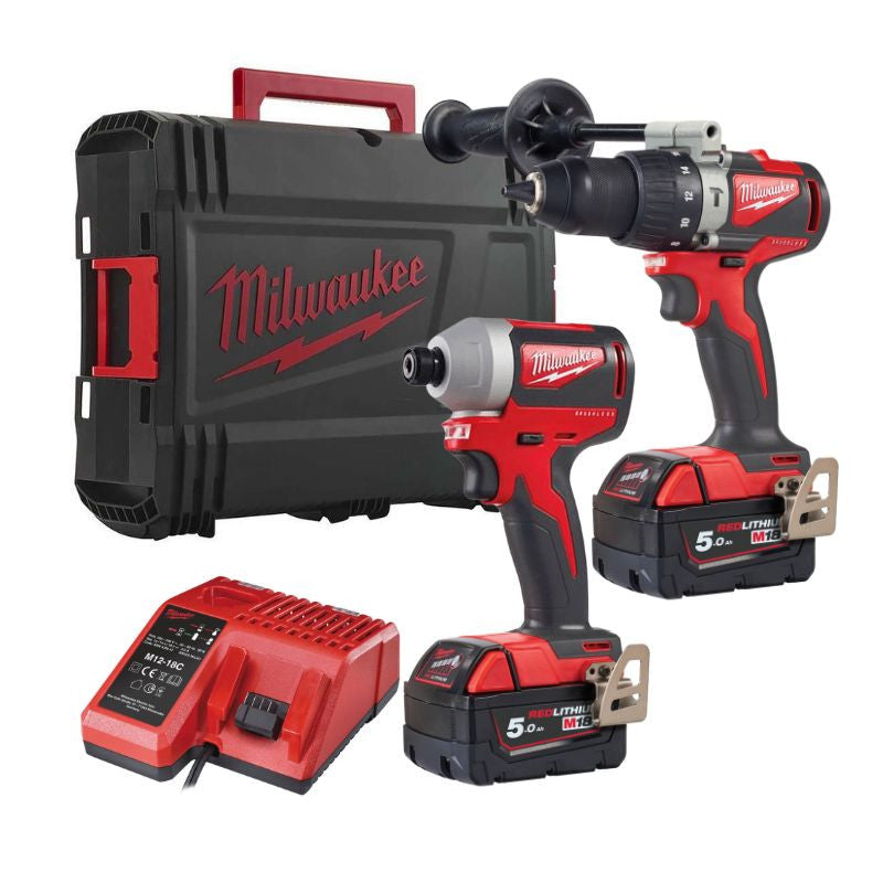 Pack 2 outils Brushless 18V Perceuse à percussion - Visseuse à chocs M ...